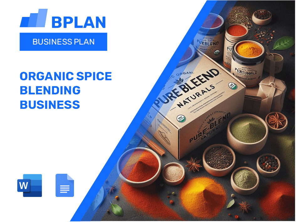 Organic Spice Blending Business Plan Template