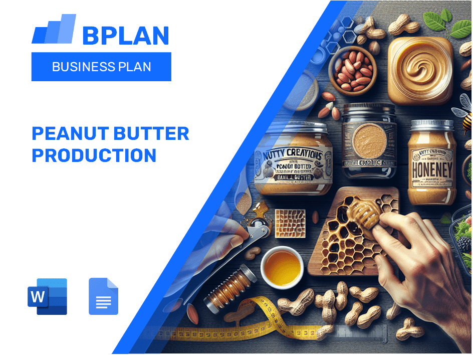Peanut Butter Business Plan Template - BPlan AI