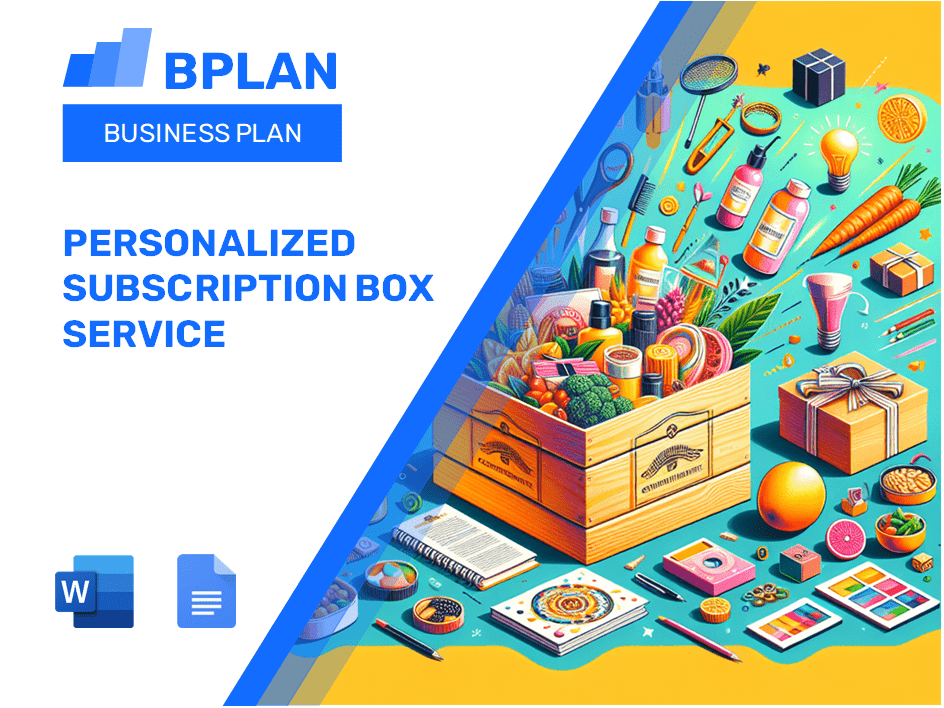Personalized Subscription Box Business Plan Template - BPlan AI