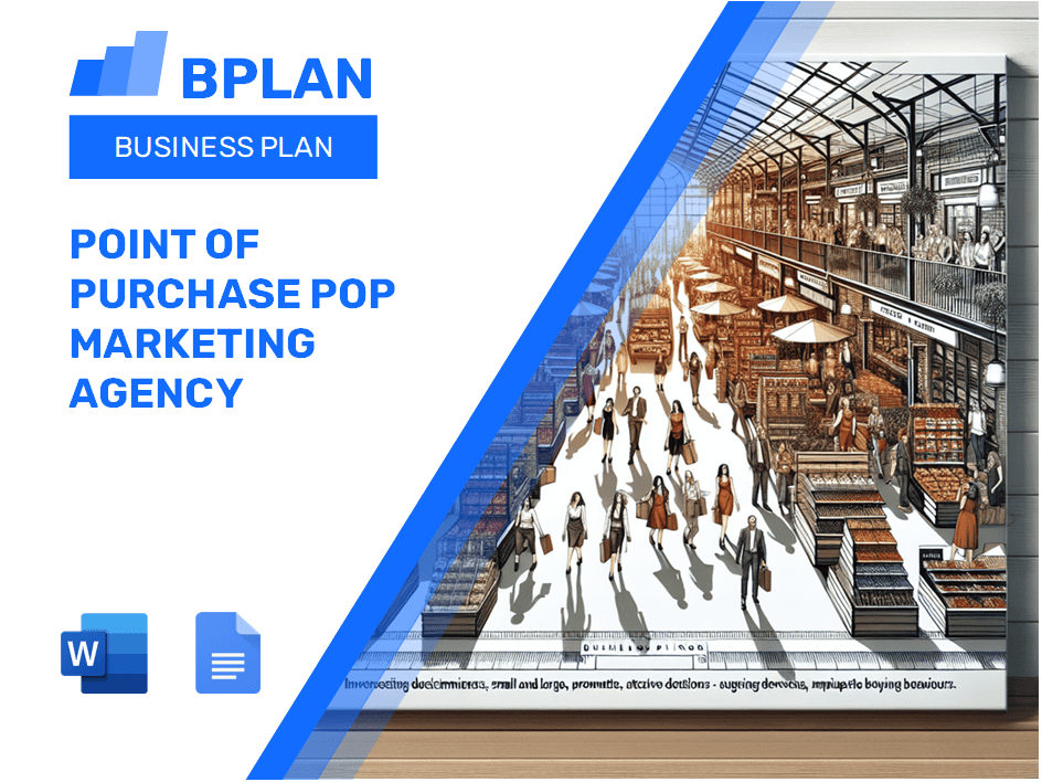 Point Of Purchase Pop Marketing Agency Business Plan - BPlan AI