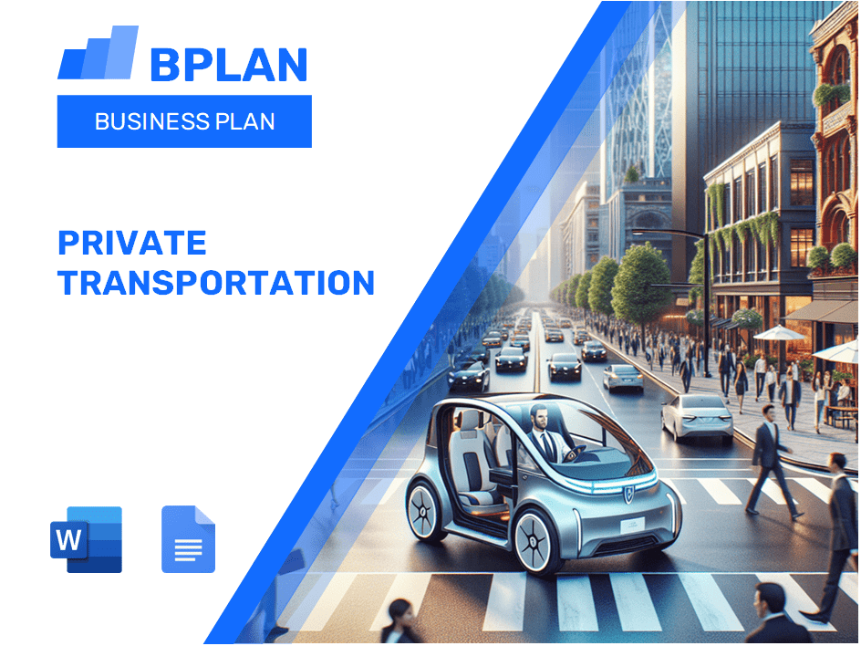 Private Transportation Business Plan Template