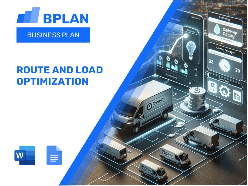 Route And Load Optimization Business Plan Template