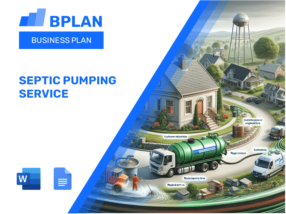Septic Pumping Service Business Plan Template