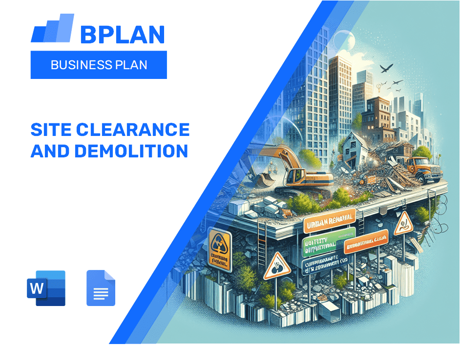 Site Clearance and Demolition Business Plan Template
