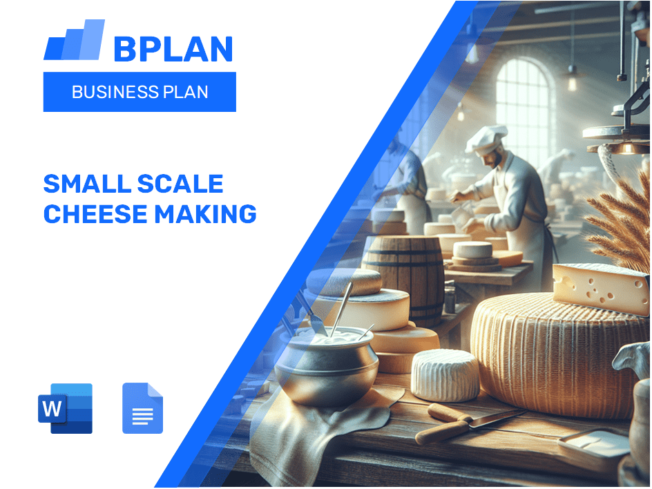 Small Scale Cheese Making Business Plan Template