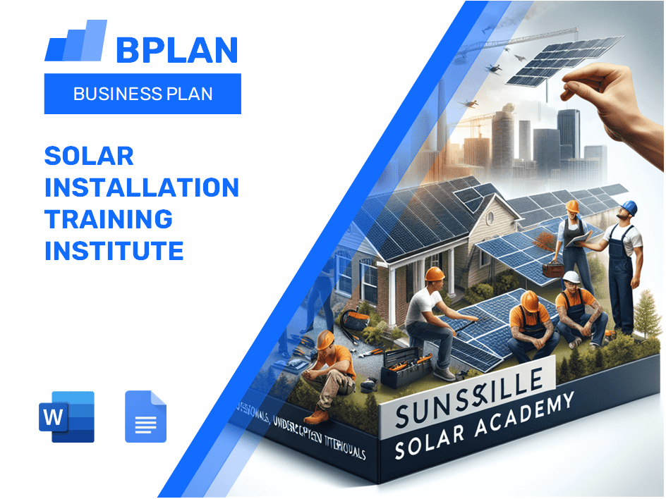 Solar Installation Training Institute Business Plan - BPlan AI