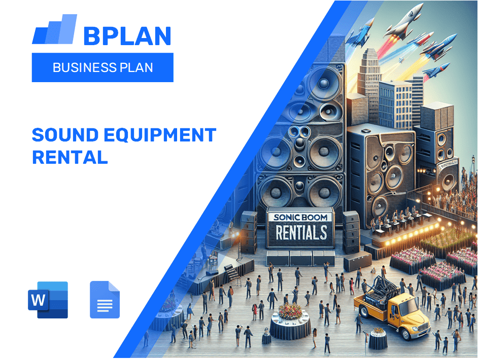Sound Equipment Rental Business Plan Template