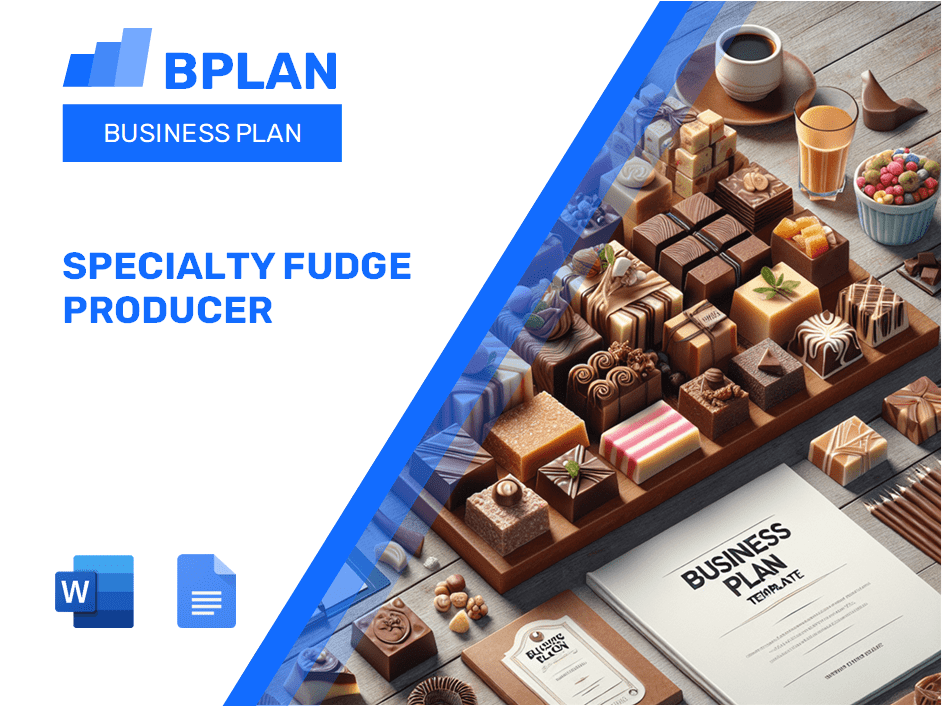 Specialty Fudge Business Plan Template