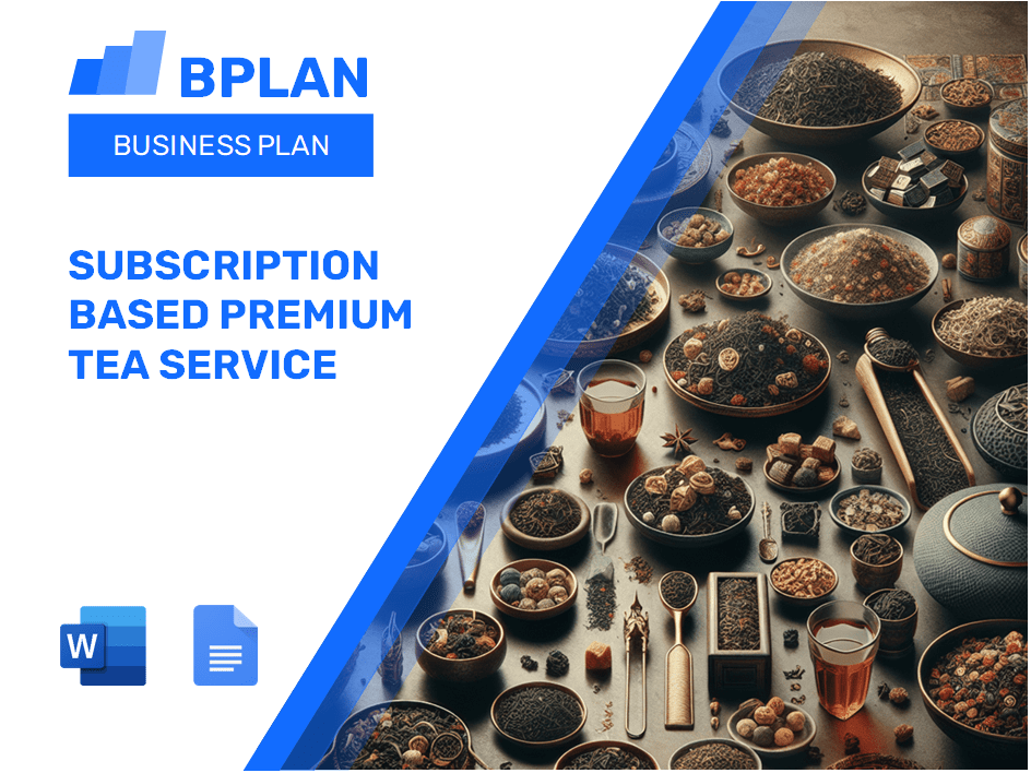 Tea Business Plan Template - BPlan AI