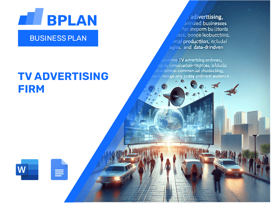 TV Advertising Firm Business Plan Template