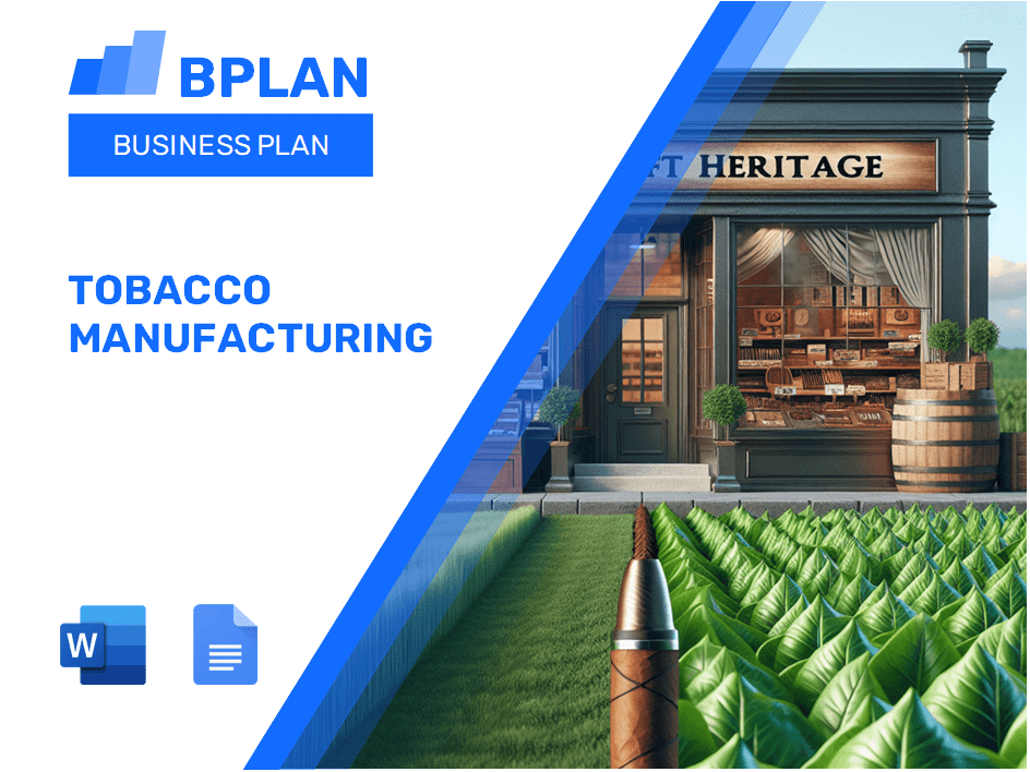 Tobacco Business Plan Template & Example (2024) - BPlan AI