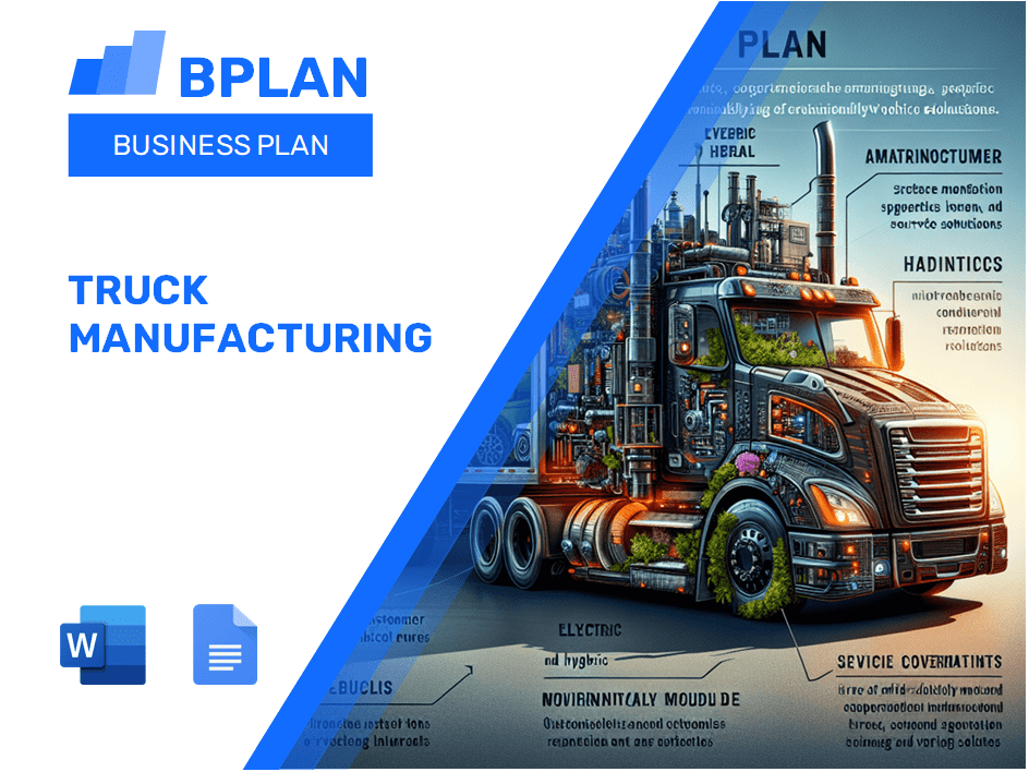 Truck Manufacturing Business Plan Template