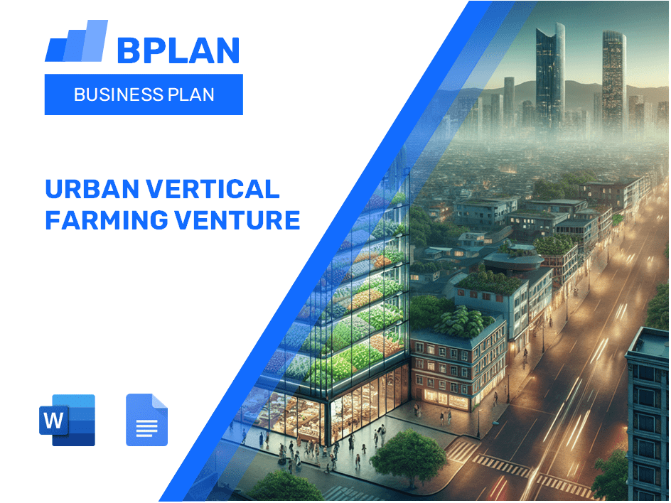 Urban Vertical Farming Business Plan Template