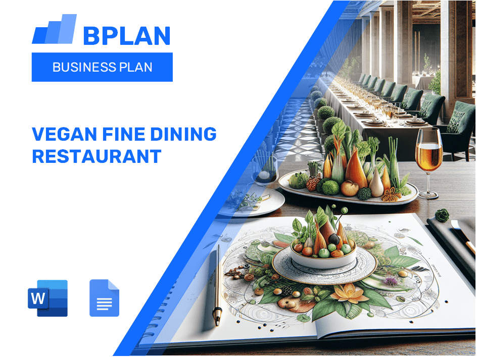 Vegan Fine Dining Restaurant Business Plan Template - BPlan AI