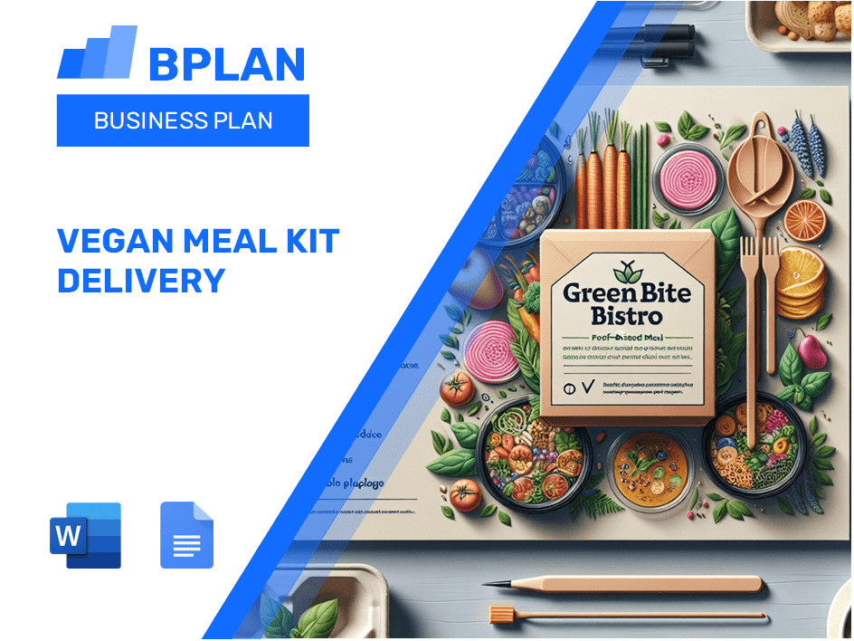Vegan Meal Kit Business Plan Template (2024)